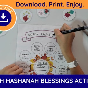 Printable Rosh Hashanah Activities, Rosh Hashanah Kids, Rosh Hashanah ...