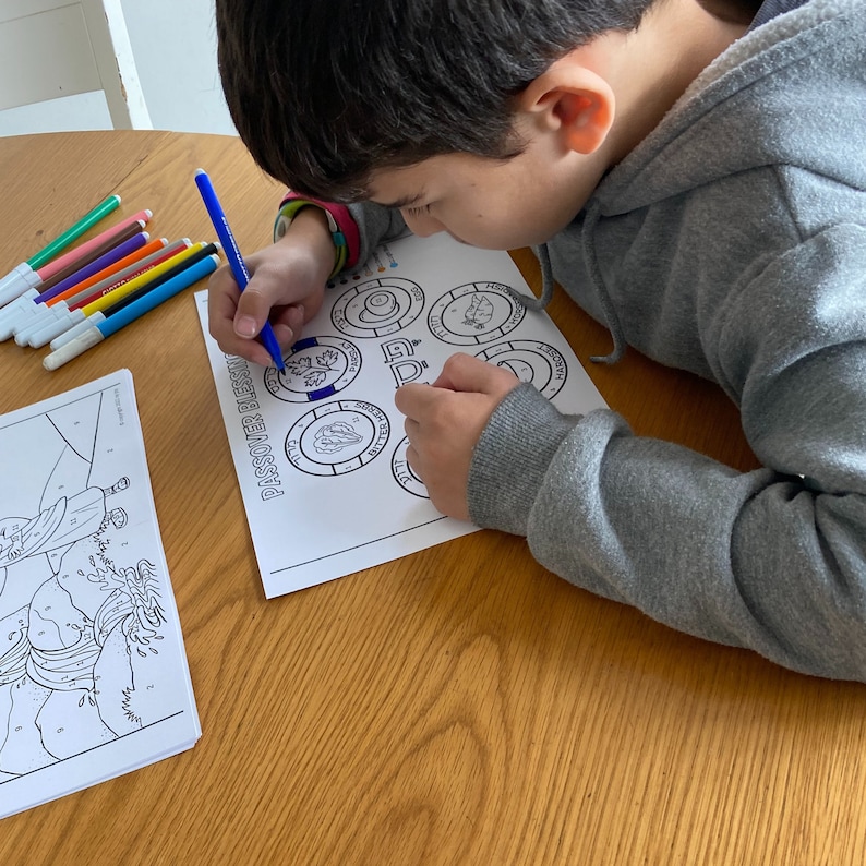 Printable Passover Color by Number, Printable Passover Activities ...