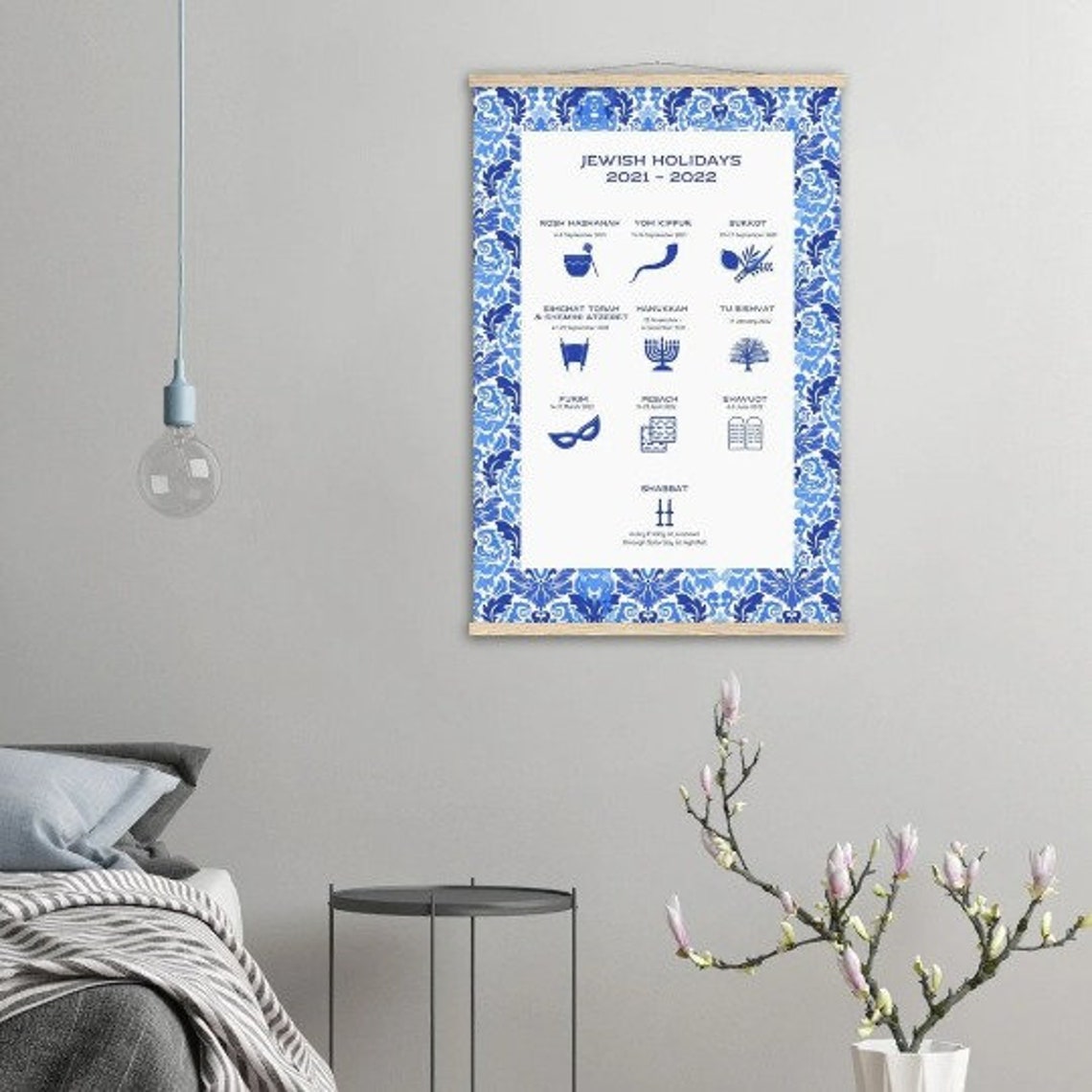 Printable Jewish Holiday Calendar Jewish Holiday Calendar | Etsy