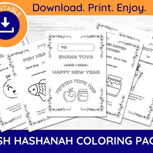 Rosh Hashanah Printable Activity Bundle Including Bingo / Rosh Hashanah ...