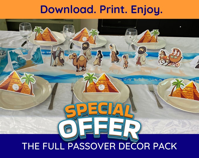 Passover Table Decor, Seder Decoration, Passover Split the Sea Figures ...
