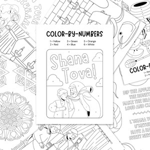 8 Printable Rosh Hashanah Coloring Pages for Kids, Rosh Hashanah ...