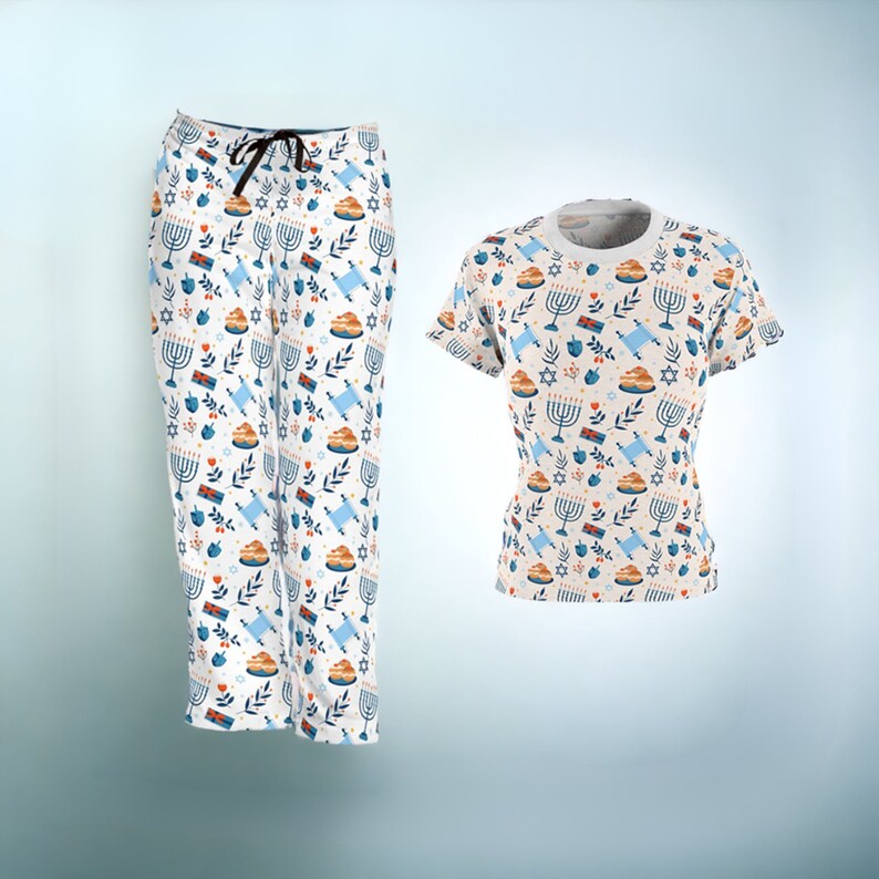 Hanukkah Women's Pajama Pants and Tee Festive Tee & Pants for Jewish ...