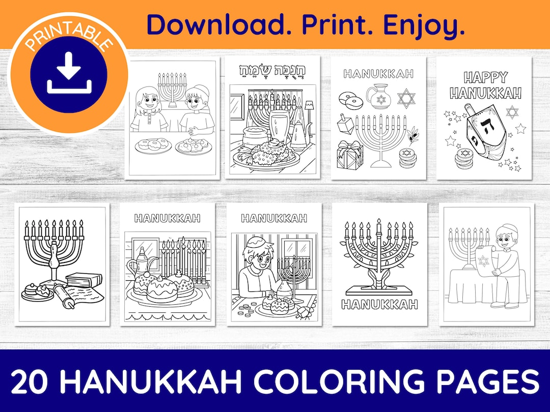 20 Printable Hanukkah Coloring Pages, Chanukah Activities, Hanukkah for ...