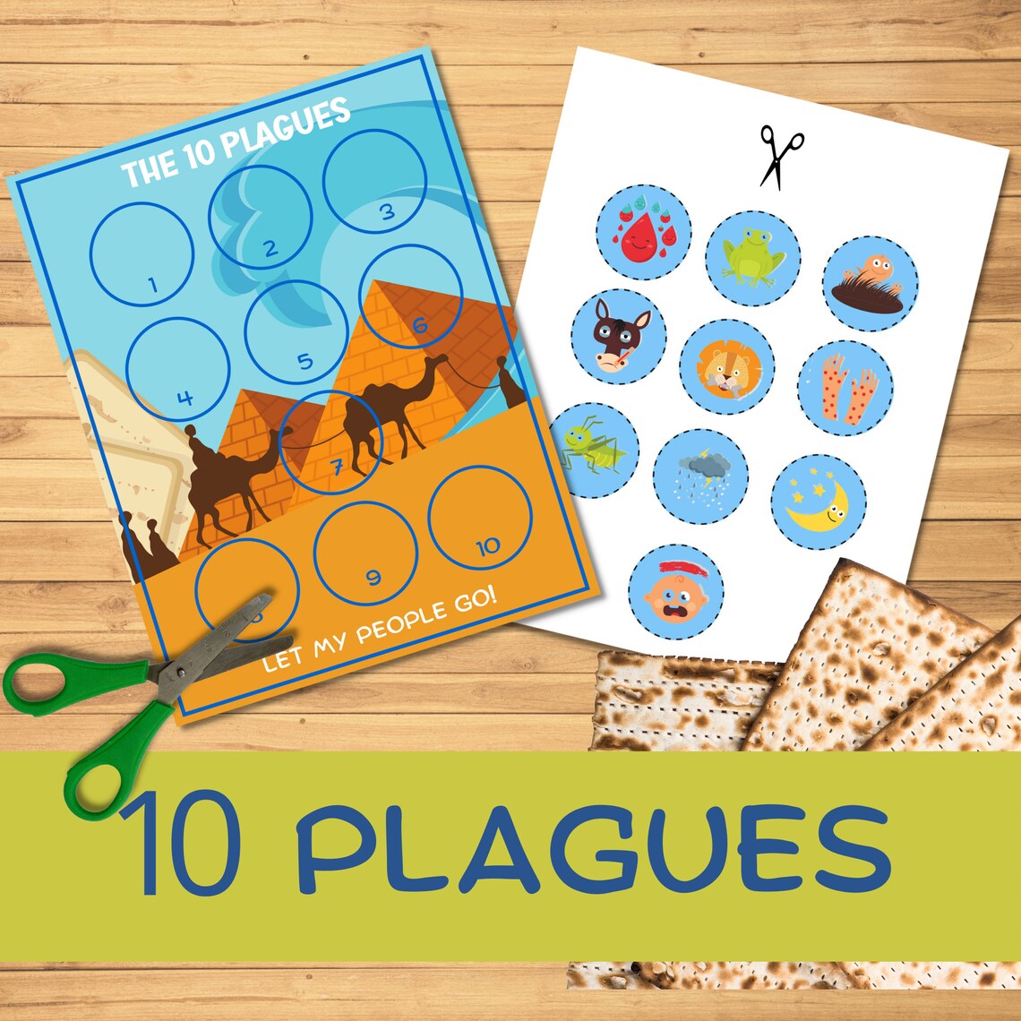 Passover Match the Ten Plagues of Passover Printable Passover - Etsy
