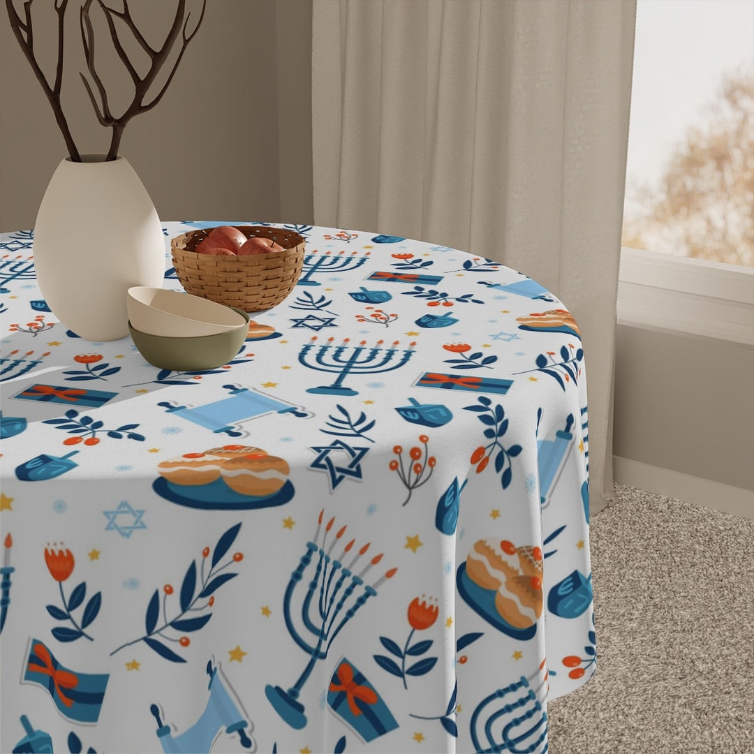 Hanukkah Tablecloth, Hanukkah Table, Hanukkah Decorations, Hanukkah ...