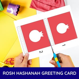 Printable Rosh Hashanah Pomegranate Greeting Card, Printable Rosh ...