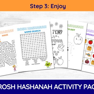 5 Printable Rosh Hashanah Activity Pages for Kids, Rosh Hashanah ...