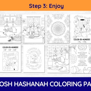 8 Printable Rosh Hashanah Coloring Pages for Kids, Rosh Hashanah ...