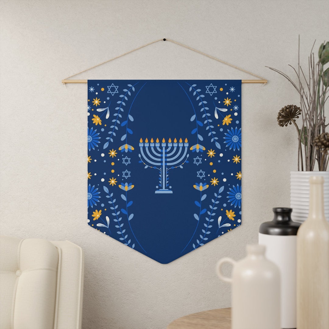 Hanukkah Pennant Hanukkah Banner Hanukkah Flag Hanukkah Porch Signs ...
