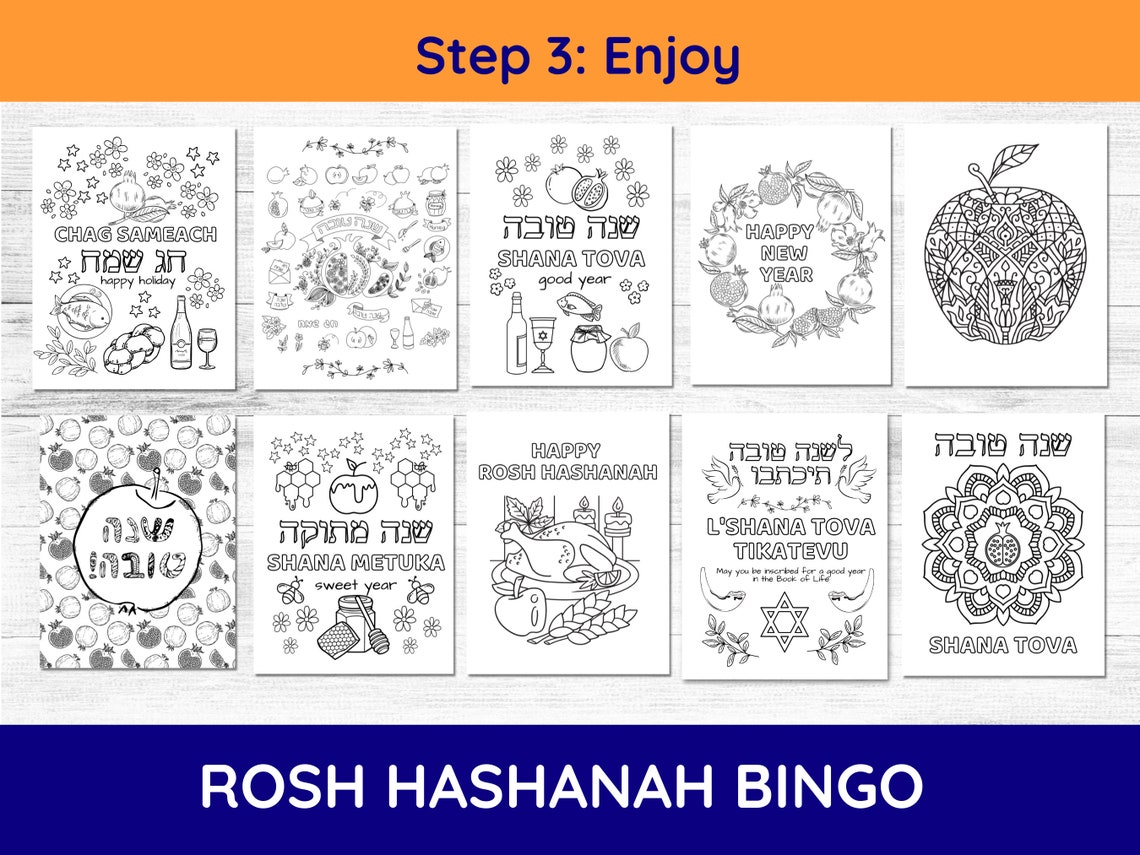 10 Printable Rosh Hashanah Coloring Pages for Kids Rosh Hashanah ...