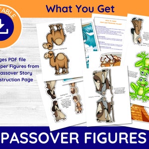 Printable Passover Figures, Seder Decoration, Passover Decorations ...
