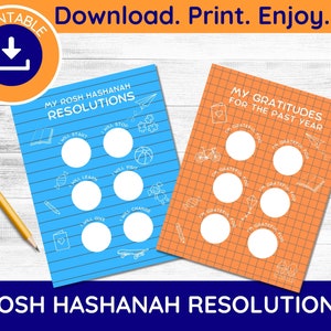 Rosh Hashanah Printable Activity Bundle Including Bingo / Rosh Hashanah ...