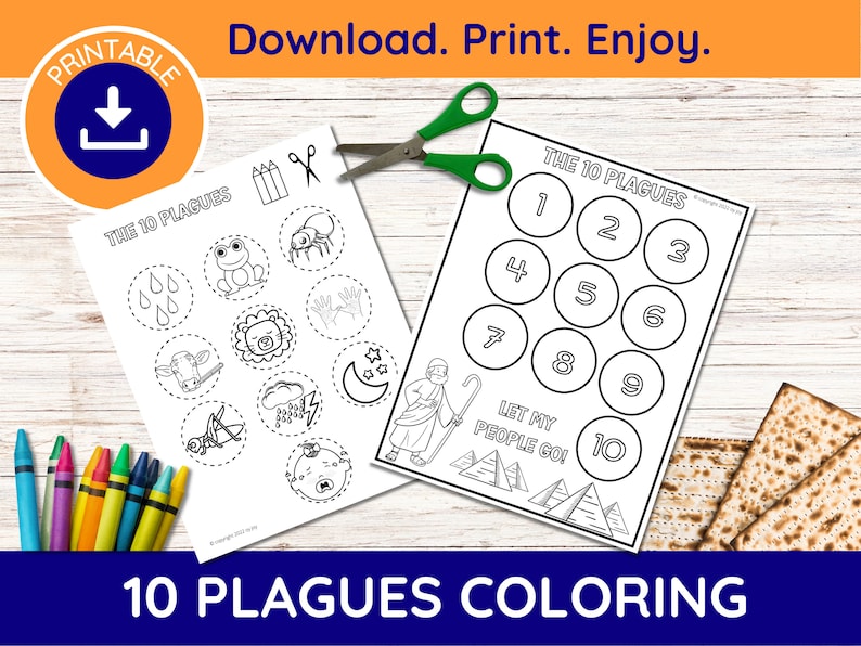 Printable Coloring Passover Ten Plagues, Printable Passover Activities ...