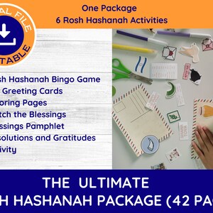 Rosh Hashanah Printable Activity Bundle Including Bingo / Rosh Hashanah ...