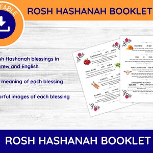 Printable Rosh Hashanah Booklet, Rosh Hashanah Activities, Rosh ...