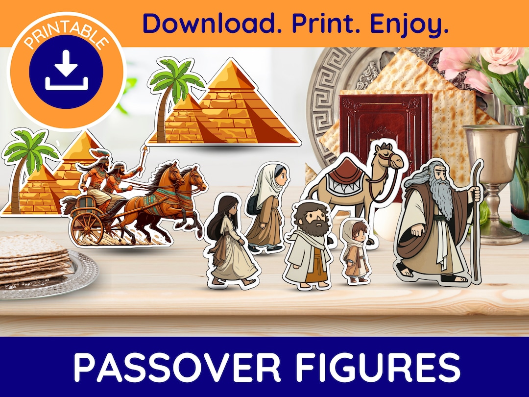 Passover Table Decor, Seder Decoration, Passover Split the Sea Figures ...