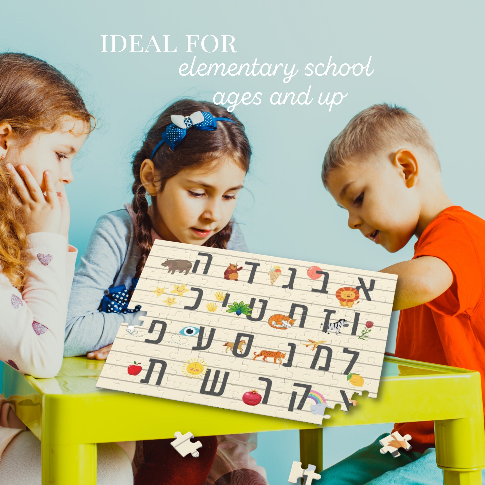 Alef Bet Hebrew Letters Puzzle for Children Hebrew Alphabet - Etsy