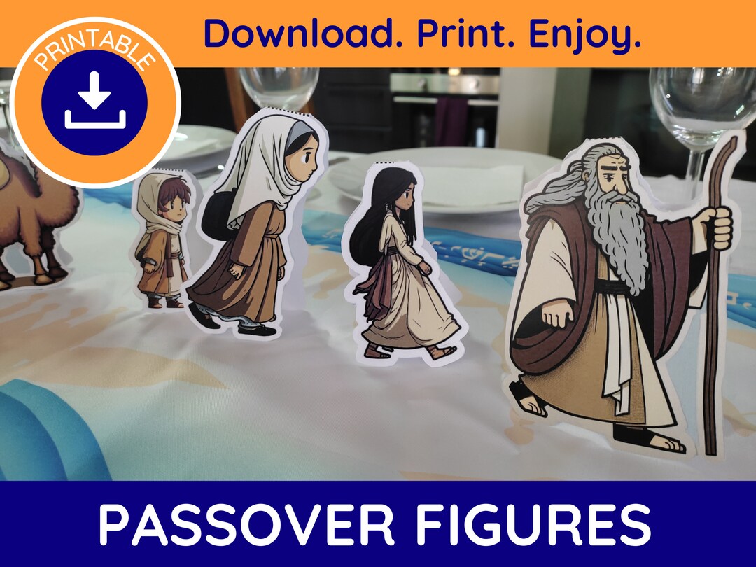 Printable Passover Figures, Seder Decoration, Passover Decorations ...