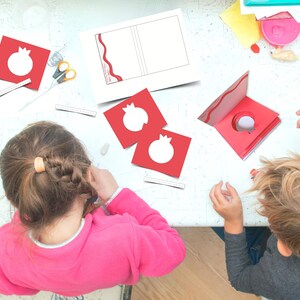 Printable Rosh Hashanah Pomegranate Greeting Card, Printable Rosh ...