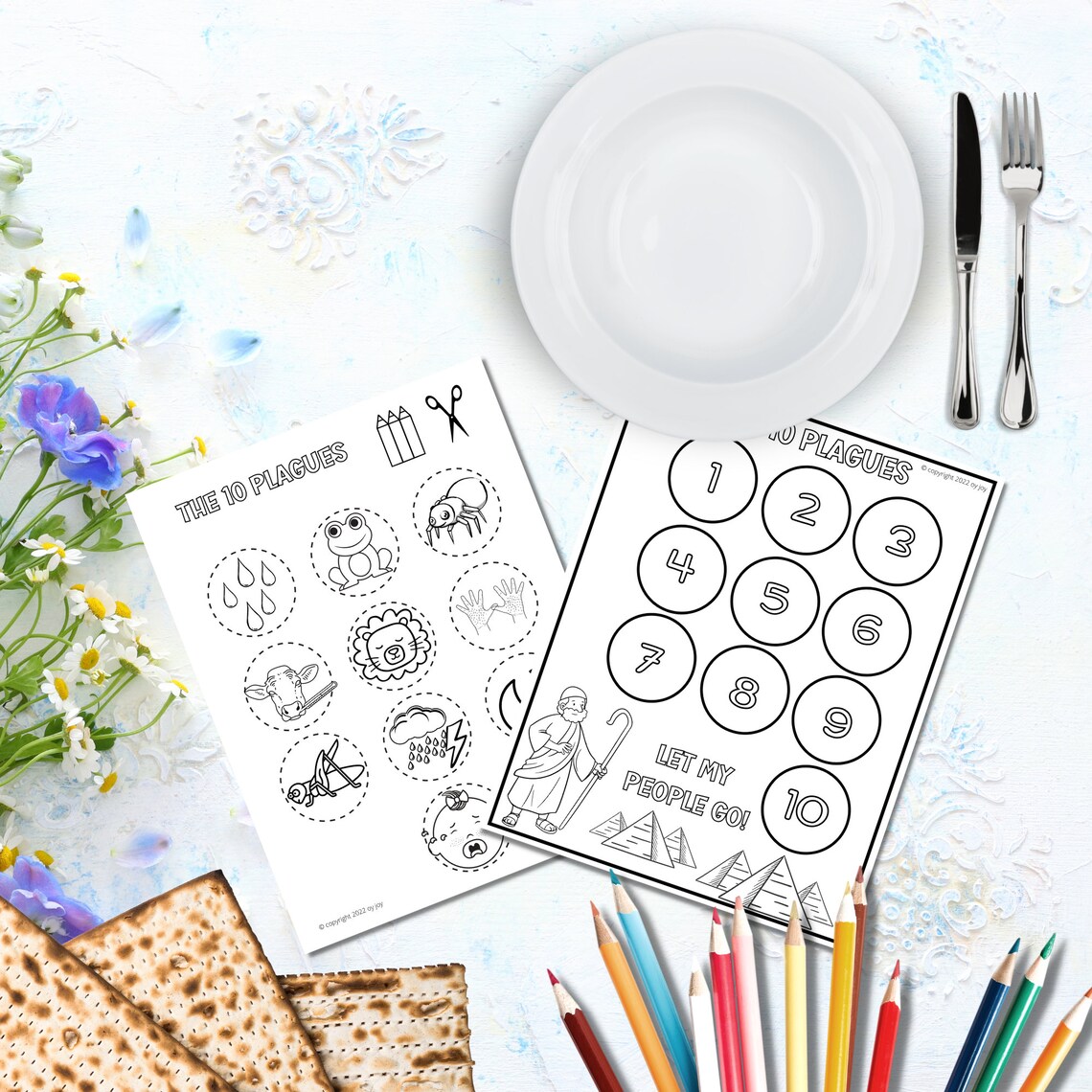 Printable Coloring Passover Ten Plagues, Printable Passover Activities ...