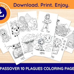 Passover 10 Plagues Coloring Pages for Kids , Passover for Kids ...