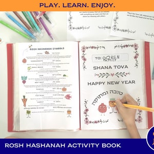 Printable Rosh Hashanah Symbols and Brachot Activity Book Rosh Hashanh ...