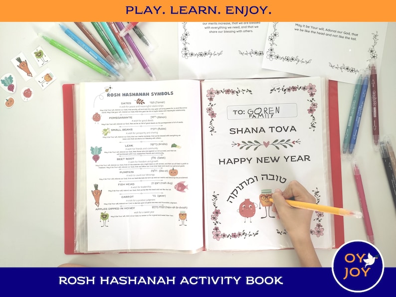 Printable Rosh Hashanah Symbols and Brachot Activity Book - Etsy