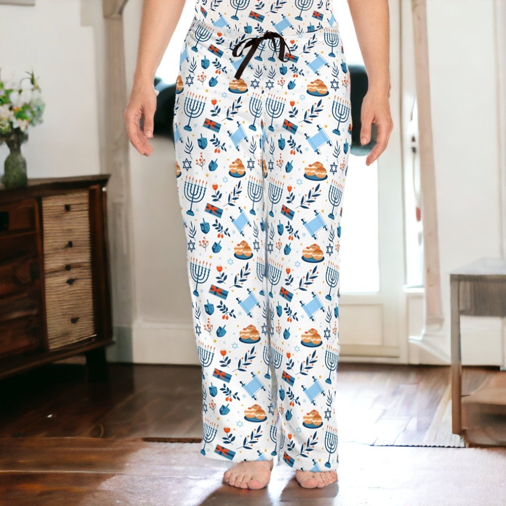 Hanukkah Women's Pajama Pants and Tee Festive Tee & Pants for Jewish ...