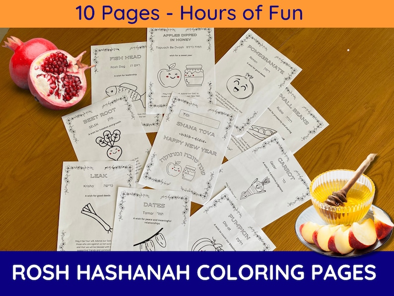 Printable Rosh Hashanah Blessings Card for Kids Rosh Hashanah - Etsy