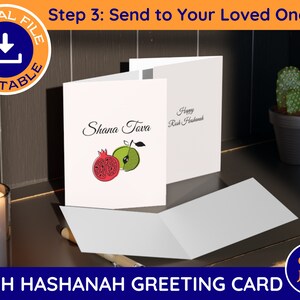 Printable Rosh Hashanah Greeting Card, Rosh Hashanah Card Printable ...