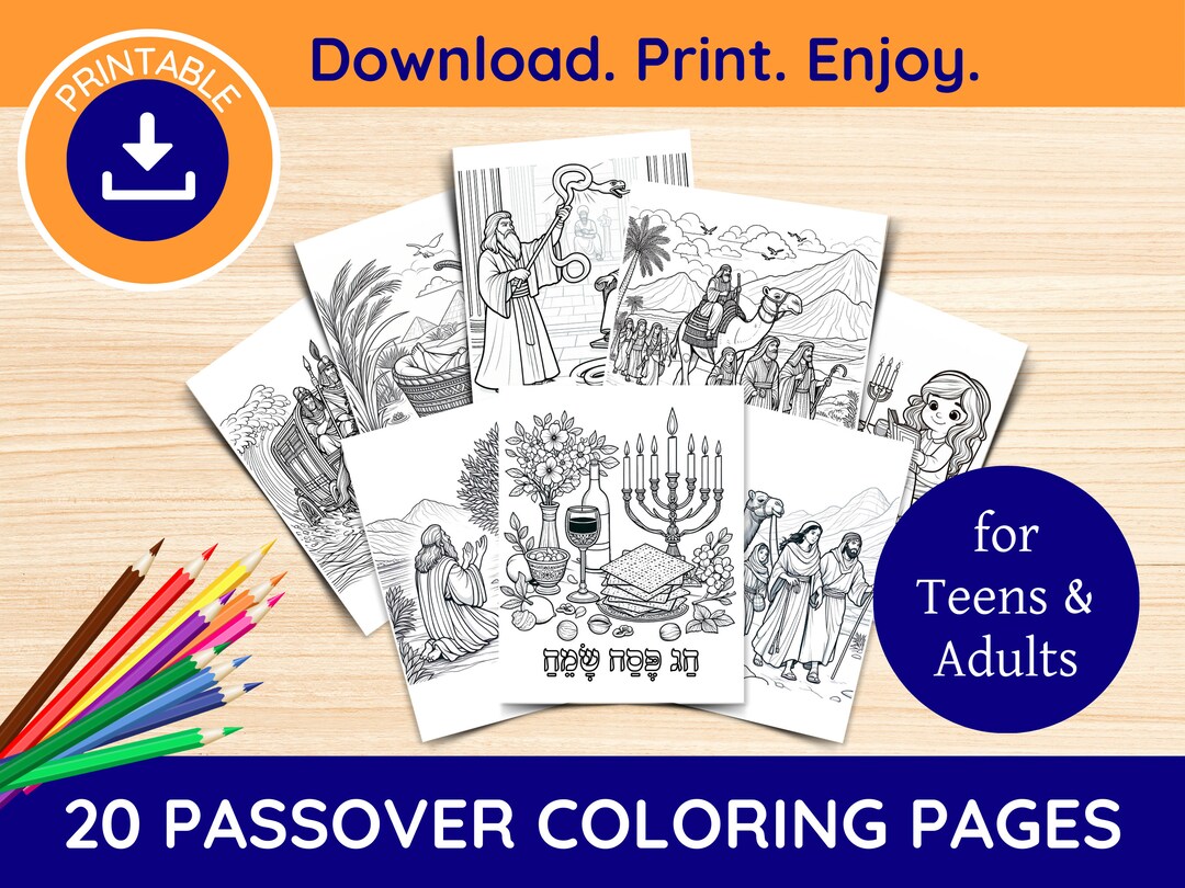 Printable 20 Passover Coloring Pages for Teens and Adults , Passover ...