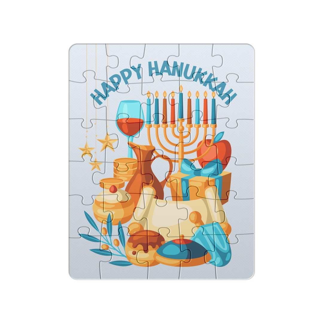 Hanukkah Puzzle 30 Pcs / 110 Pcs, Menorah Puzzle, Hanukkah Games ...