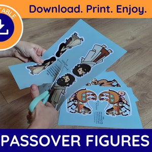 Printable Passover Figures, Seder Decoration, Passover Decorations ...