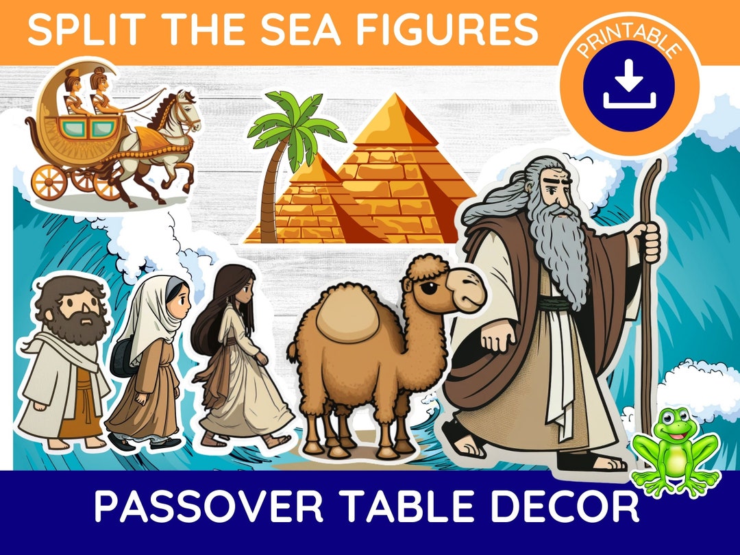 Passover Table Decor Seder Decoration Passover Split the Sea - Etsy