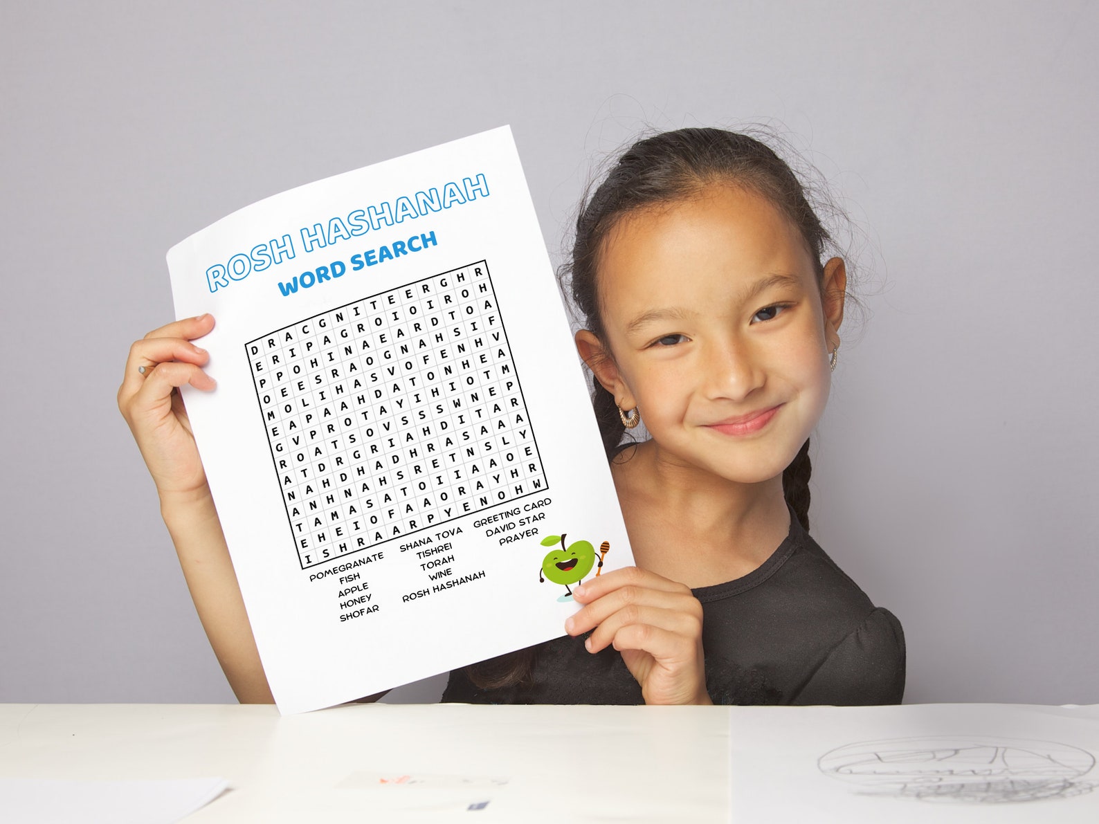 5 Printable Rosh Hashanah Activity Pages for Kids, Rosh Hashanah ...