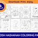 2 Printable Rosh Hashanah Worksheets, Rosh Hashanah Blessings, Rosh ...