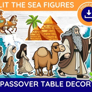 Printable Passover Figures, Seder Decoration, Passover Decorations ...