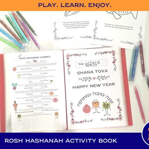 Printable Rosh Hashanah Symbols and Brachot Activity Book ~ Rosh ...
