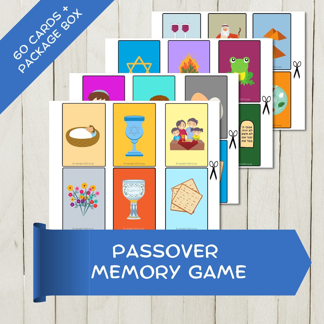 Printable Passover Flash Cards Printable Passover Activities - Etsy