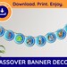Printable Passover Banner, Seder Decoration, Passover Decorations ...