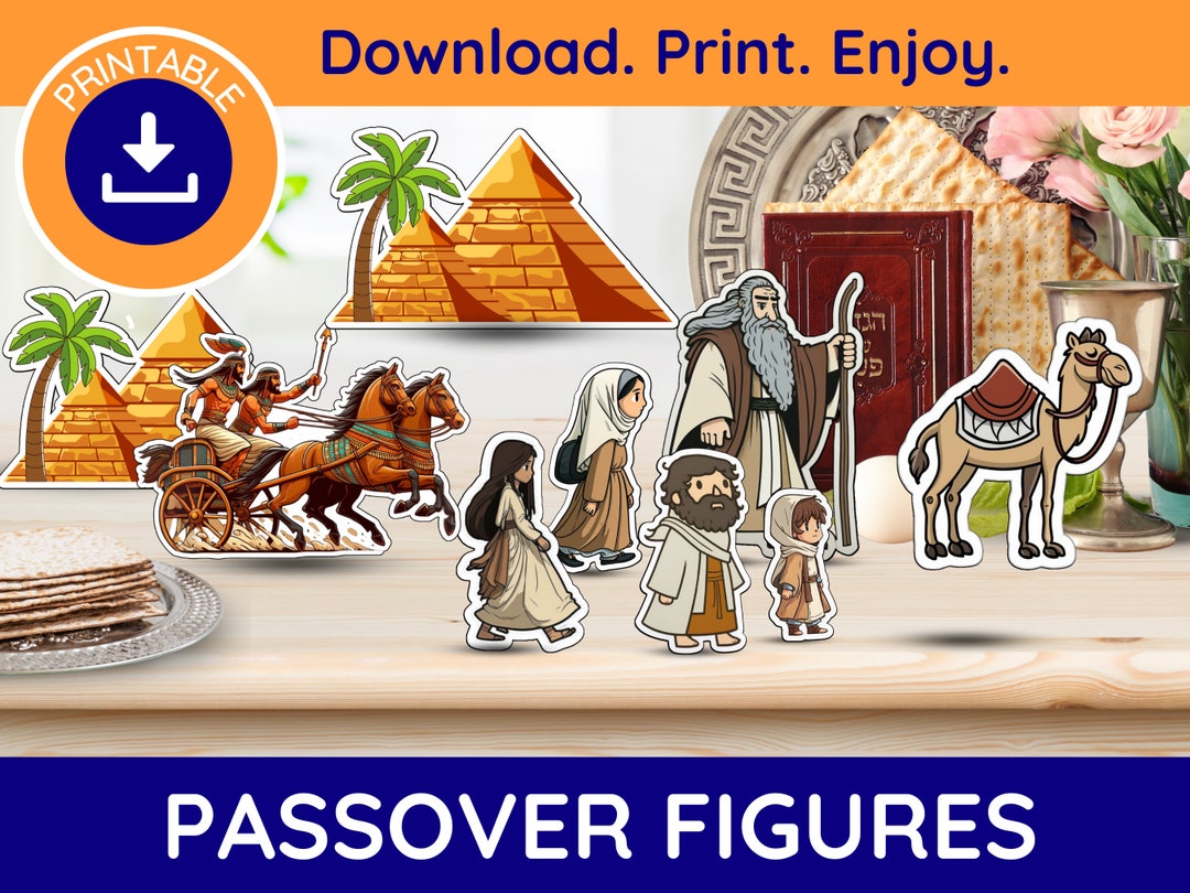 Printable Passover Figures, Seder Decoration, Passover Decorations ...