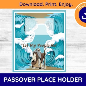 Printable Passover Place Cards, Passover Decor, Passover Decorations ...