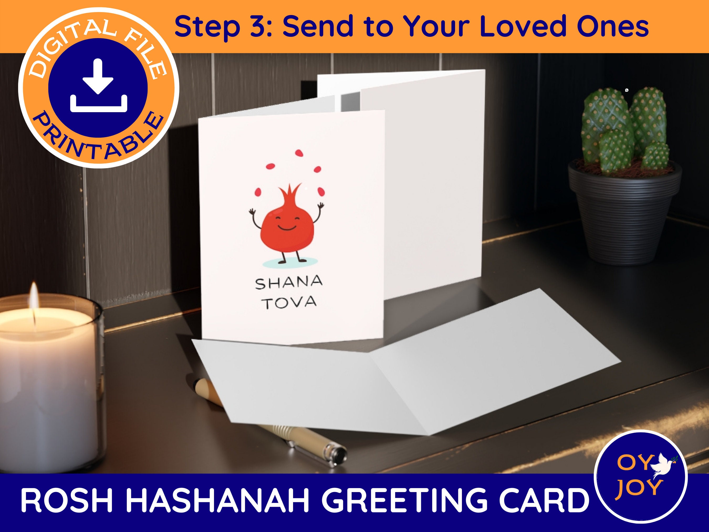 Printable Rosh Hashanah Greeting Card Rosh Hashanah Card - Etsy