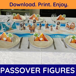 Printable Passover Figures, Seder Decoration, Passover Decorations ...
