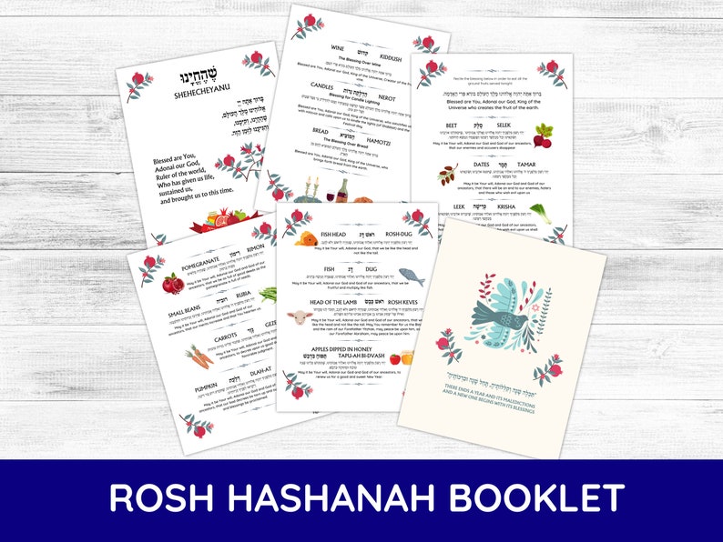 Printable Rosh Hashanah Booklet, Rosh Hashanah Activities, Rosh ...