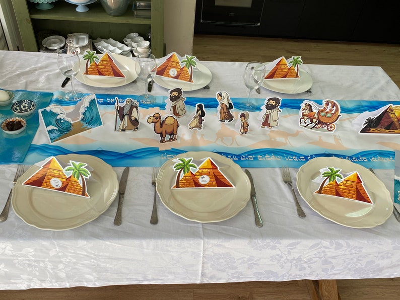 Passover Table Decor Seder Decoration Passover Split the Sea - Etsy