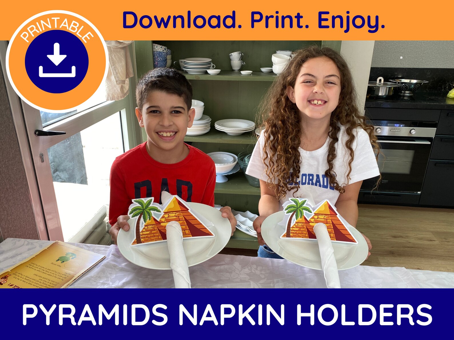 Printable Pyramids Napkin Holder Passover Decorations - Etsy