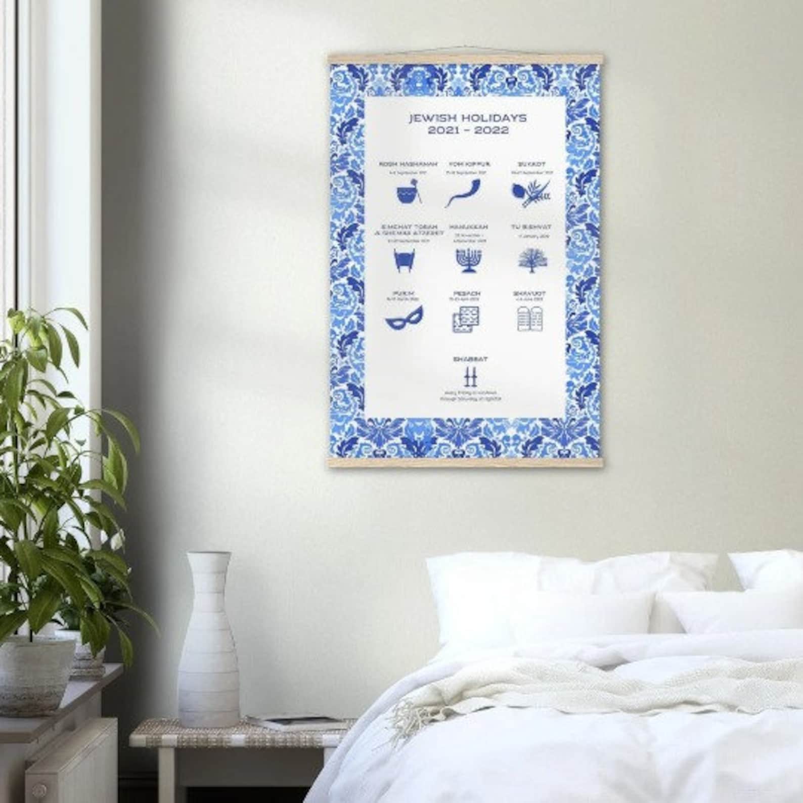 Printable Jewish Holiday Calendar Jewish Holiday Calendar | Etsy