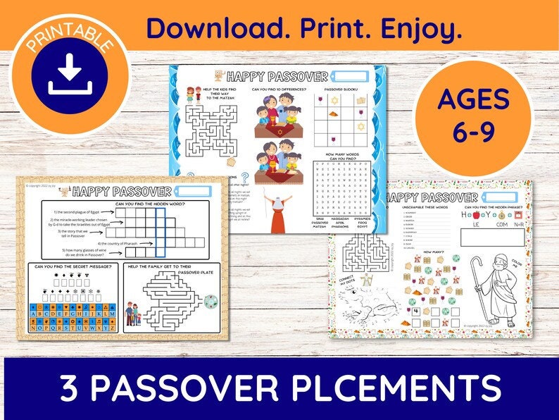 The Ultimate Passover Kids Printable Pack: Engage and Educate - Etsy